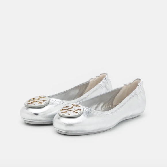 Tory Burch Silver Flats